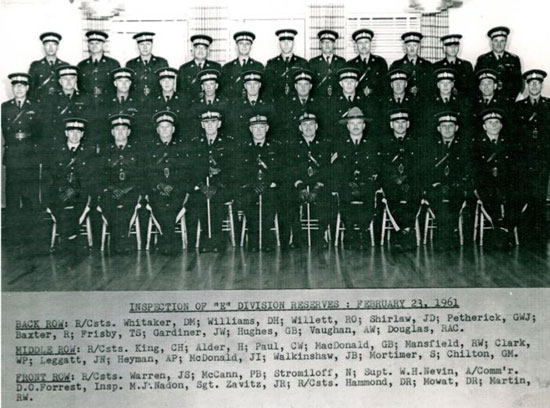 A Story Of The RCMP Reserve: “E” Division 1950s | RCMP Veterans ...